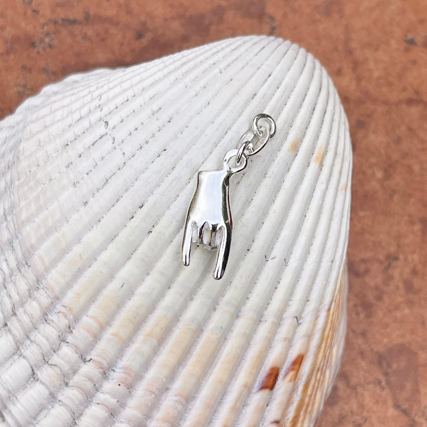 Sterling Silver 3D Italian Mano Cornuto Pendant Charm – LSJ