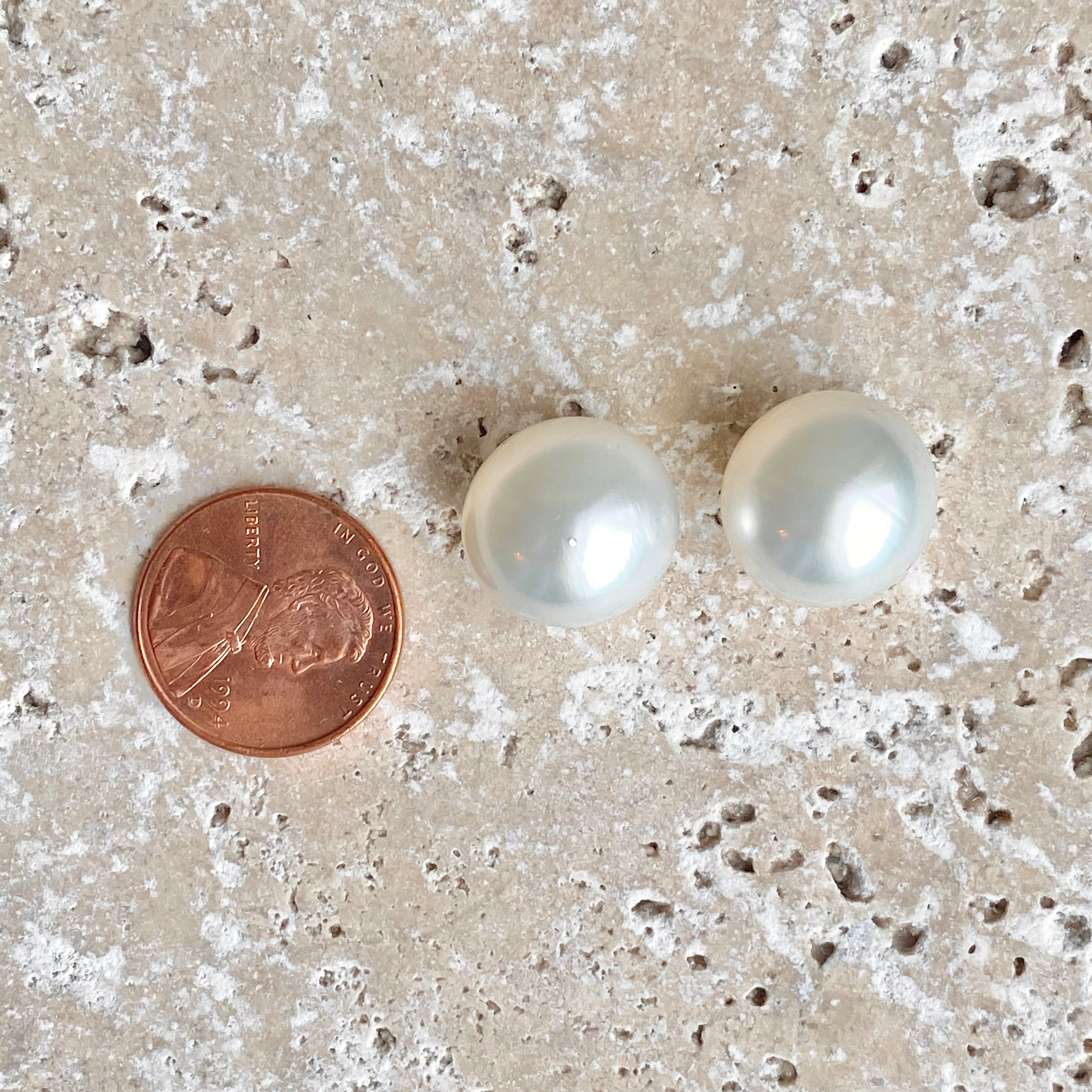 Genuine Cultured Paspaley South Sea Loose Pearl Pair "Fashion" Quality ...